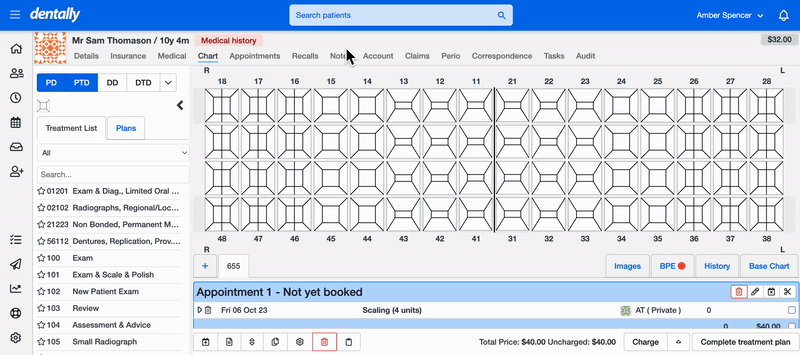 Simplify Surgery with Condensed Dental Charting